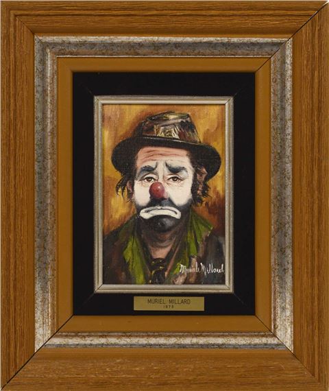 Muriel Millard | Clown Huile sur toile, signée en bas à droite Muriel ...