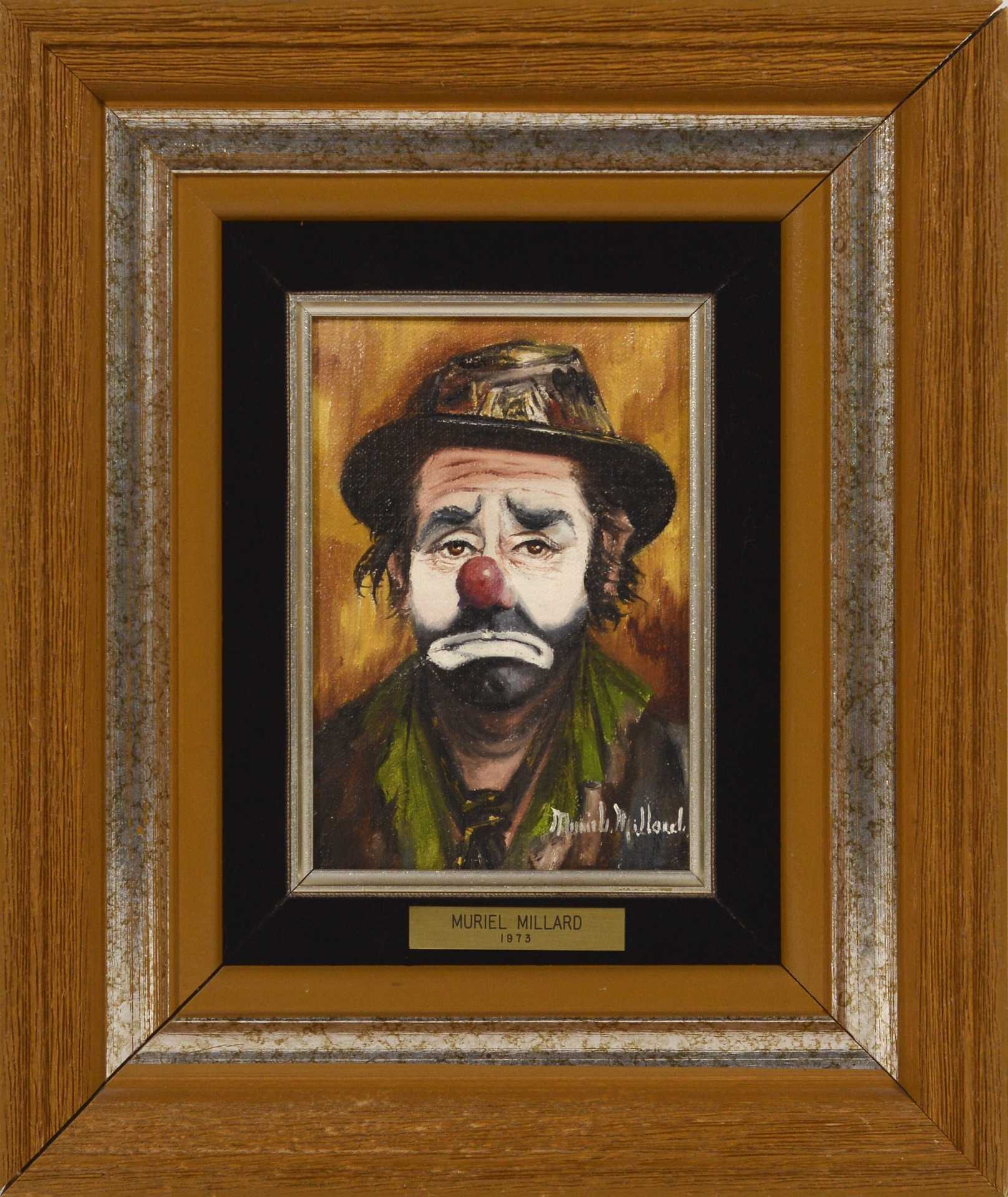 Muriel Millard | Clown Huile sur toile, signée en bas à droite Muriel ...
