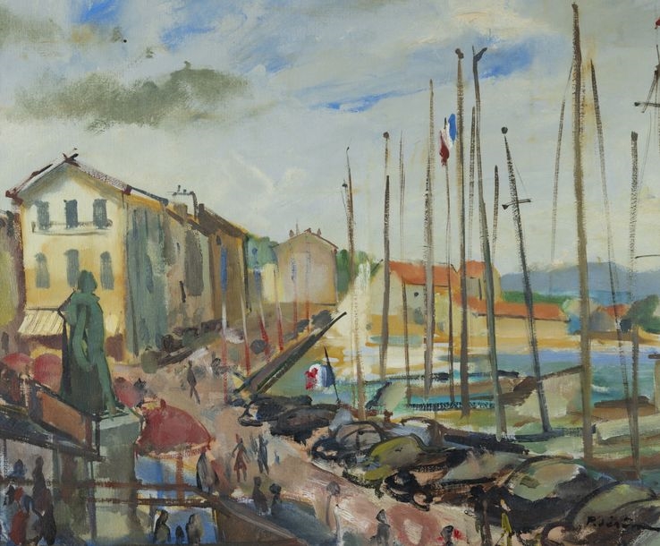 Pierre Jérôme | The port of Saint-Tropez | MutualArt