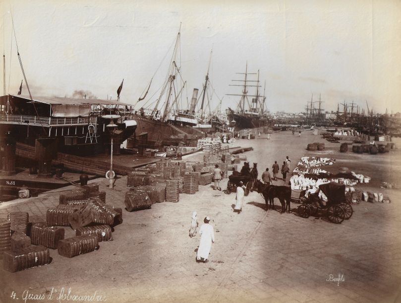 Félix Bonfils | Quays of Alexandria (Circa 1870) | MutualArt