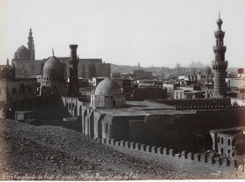 Félix Bonfils | General view of Cairo and the Sultan Hassan Mosque ...