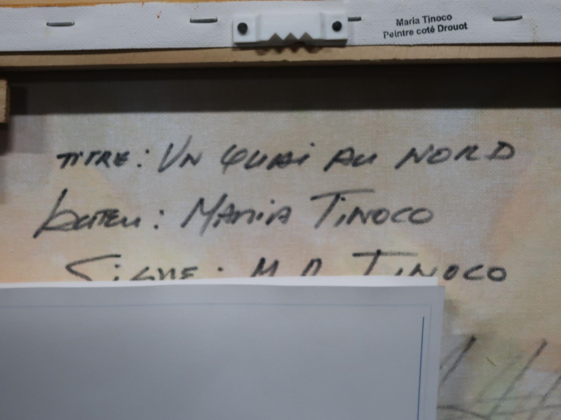 Maria Tinoco | TINOCO Maria : Un quai au nord. H.s.T. signée | MutualArt