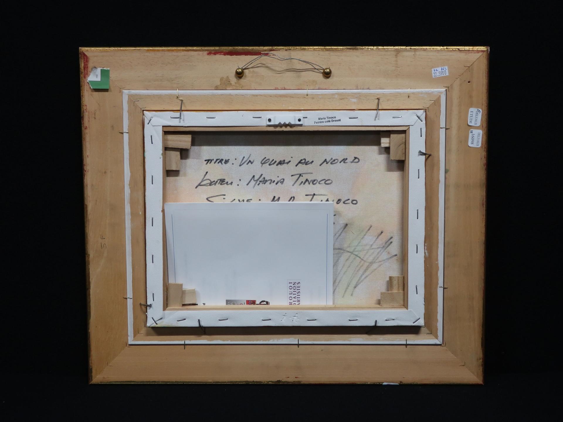 Maria Tinoco | TINOCO Maria : Un quai au nord. H.s.T. signée | MutualArt