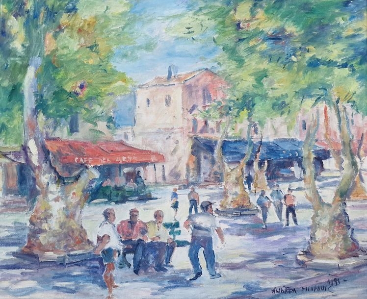 Andriya Andréa Filipovic | La place des Lices à Saint-Tropez | MutualArt