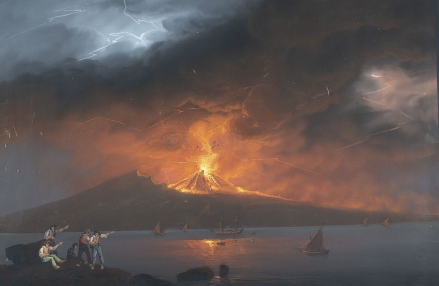Italian School, 19th Century | The eruption of Vesuvius in 1822 | MutualArt
