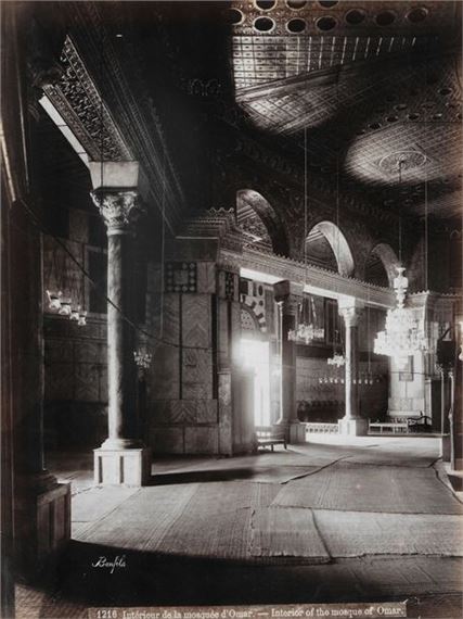 Félix Bonfils | Interior of the mosque of Omar (Circa 1870) | MutualArt