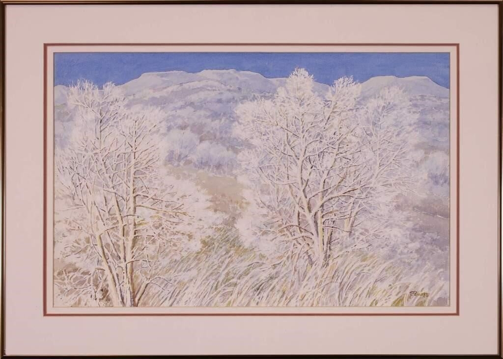 James Stanford Stan Perrott | WINTER TREES AND HILLSIDE; 1993 (1993 ...
