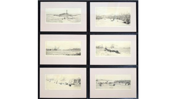 William Lionel Wyllie | Six Original Drypoint-Etchings of the River ...