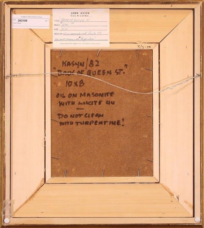 John Kasyn | BACK OF QUEEN ST.; 1982 (1982) | MutualArt