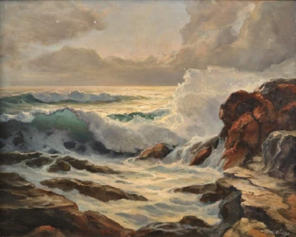 William Columbus Ehrig | big wave crashing | MutualArt