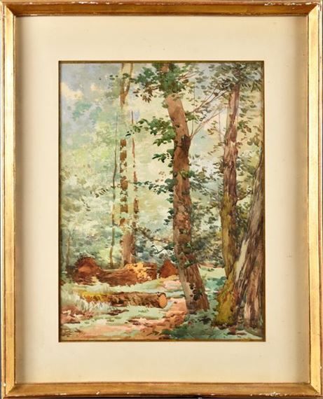 Auguste Allonge | Wood cut in the forest of Fontainebleau | MutualArt