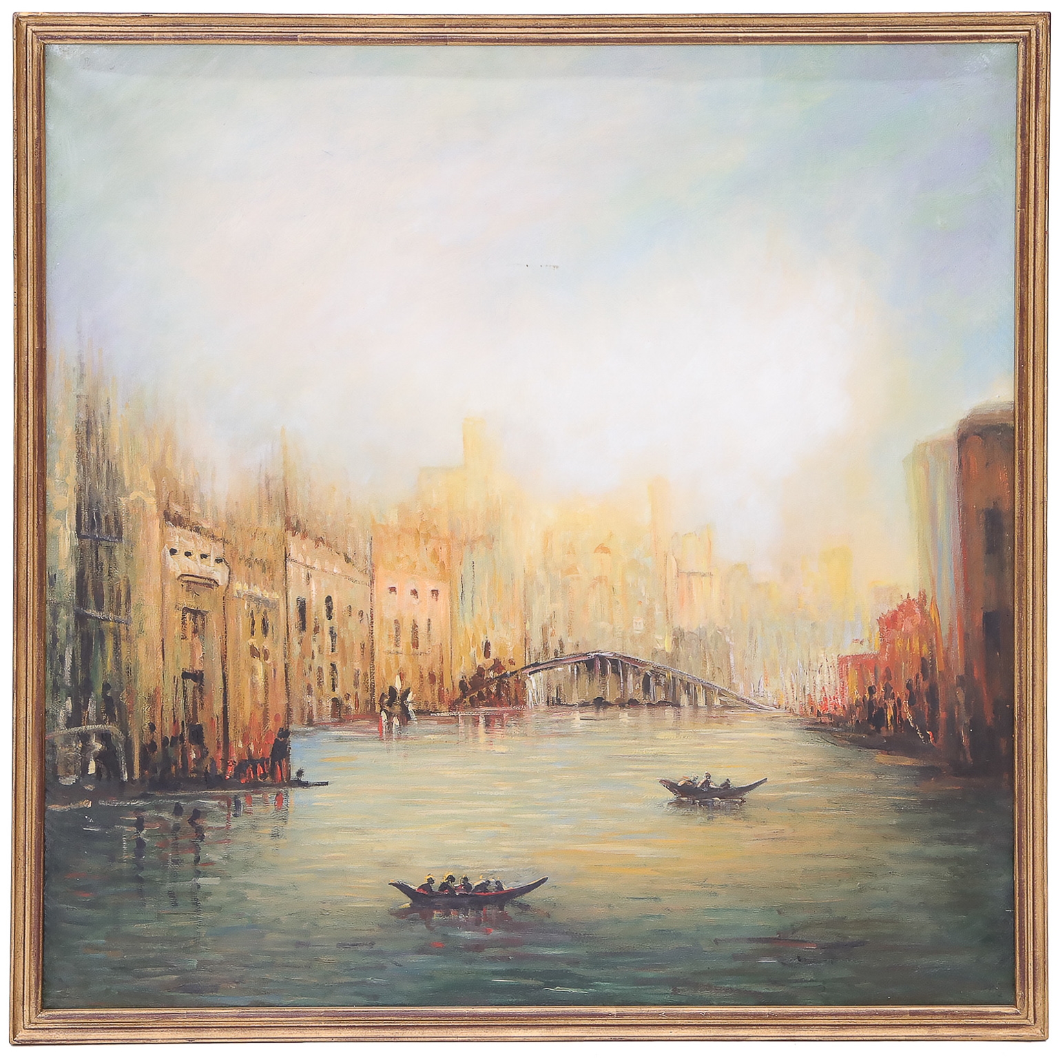 Theodore Alexander Weber | Venice Canal Scene with Gondolas Painting ...