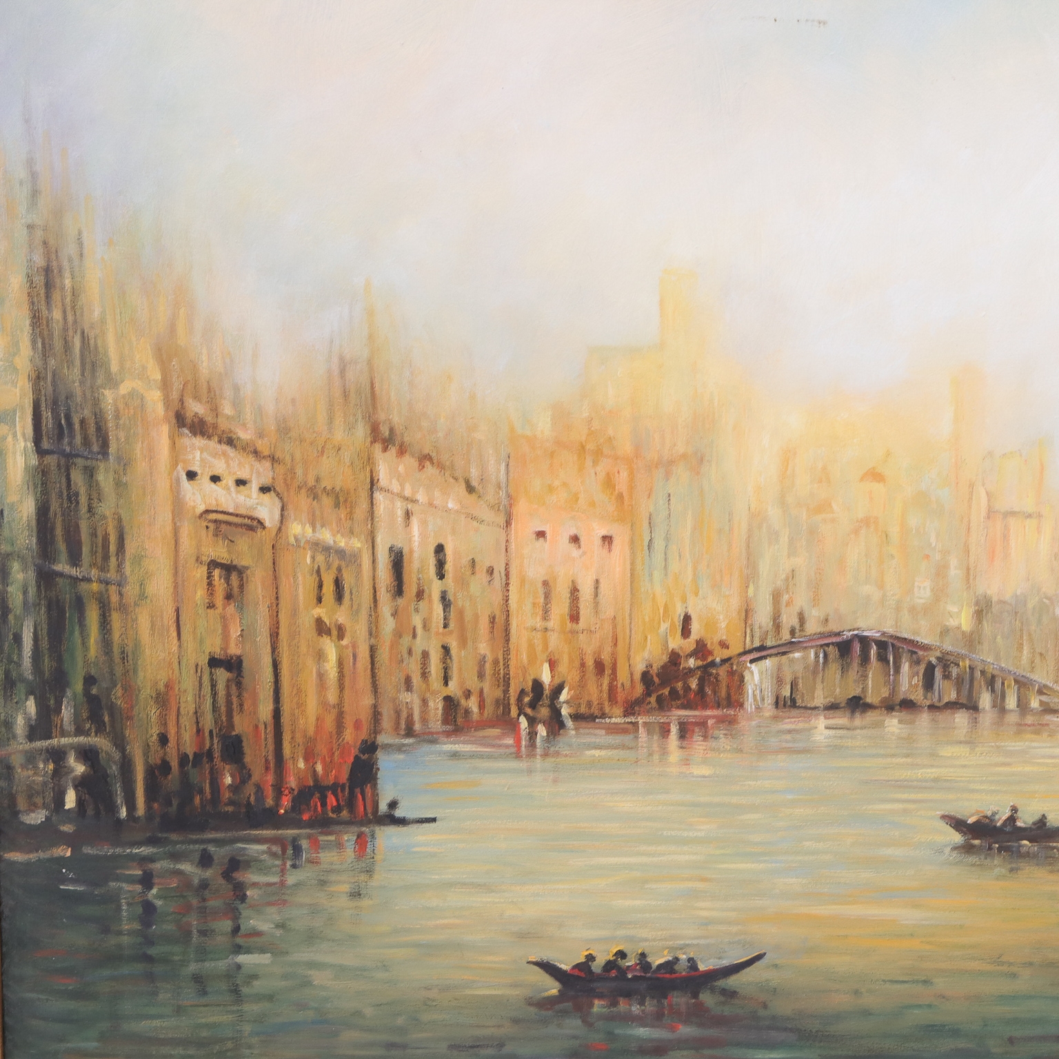 Theodore Alexander Weber | Venice Canal Scene with Gondolas Painting ...
