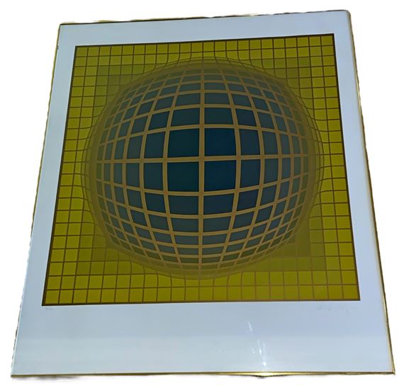 Victor Vasarely | VASARELY Kinetic Composition, Gold Sphere | MutualArt