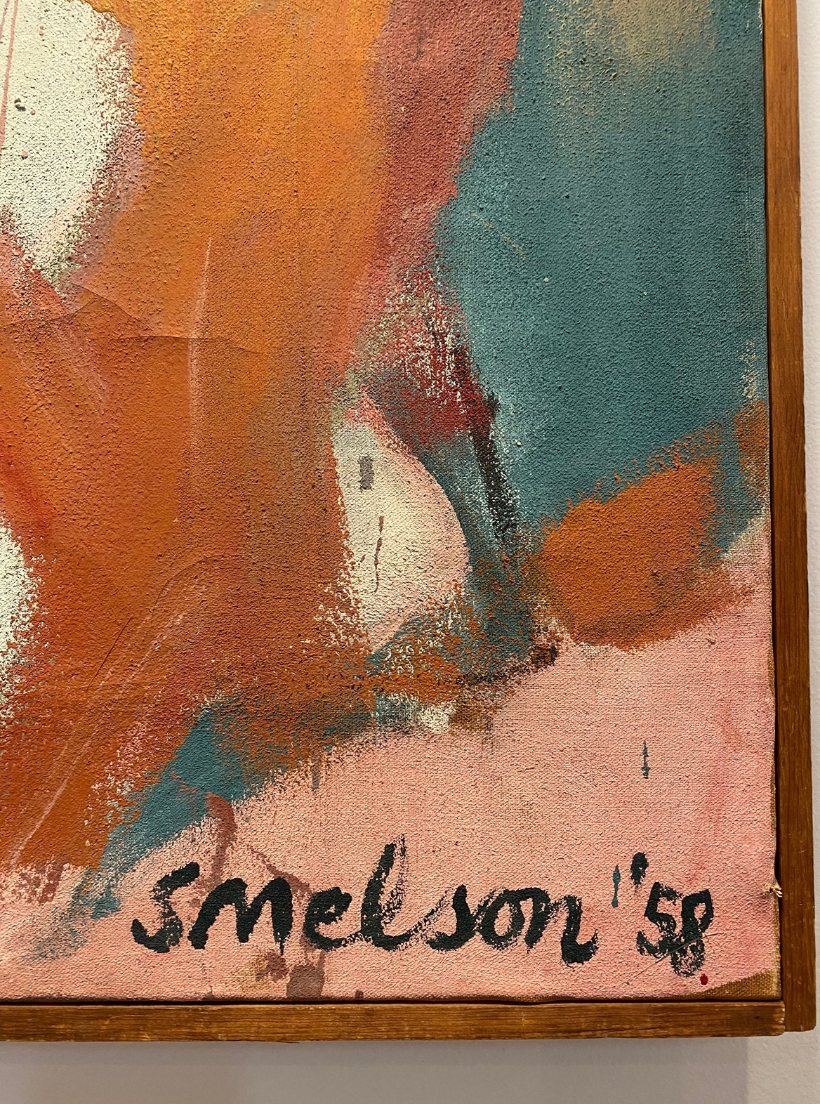 Kenneth Snelson | Signed KENNETH SNELSON Oil Painting from owner's NYC ...