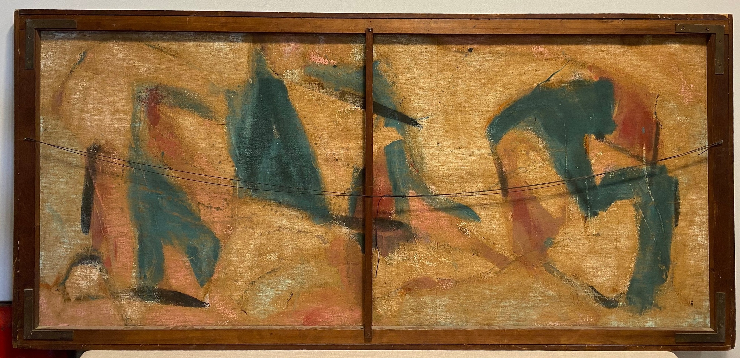 Kenneth Snelson | Signed KENNETH SNELSON Oil Painting from owner's NYC ...