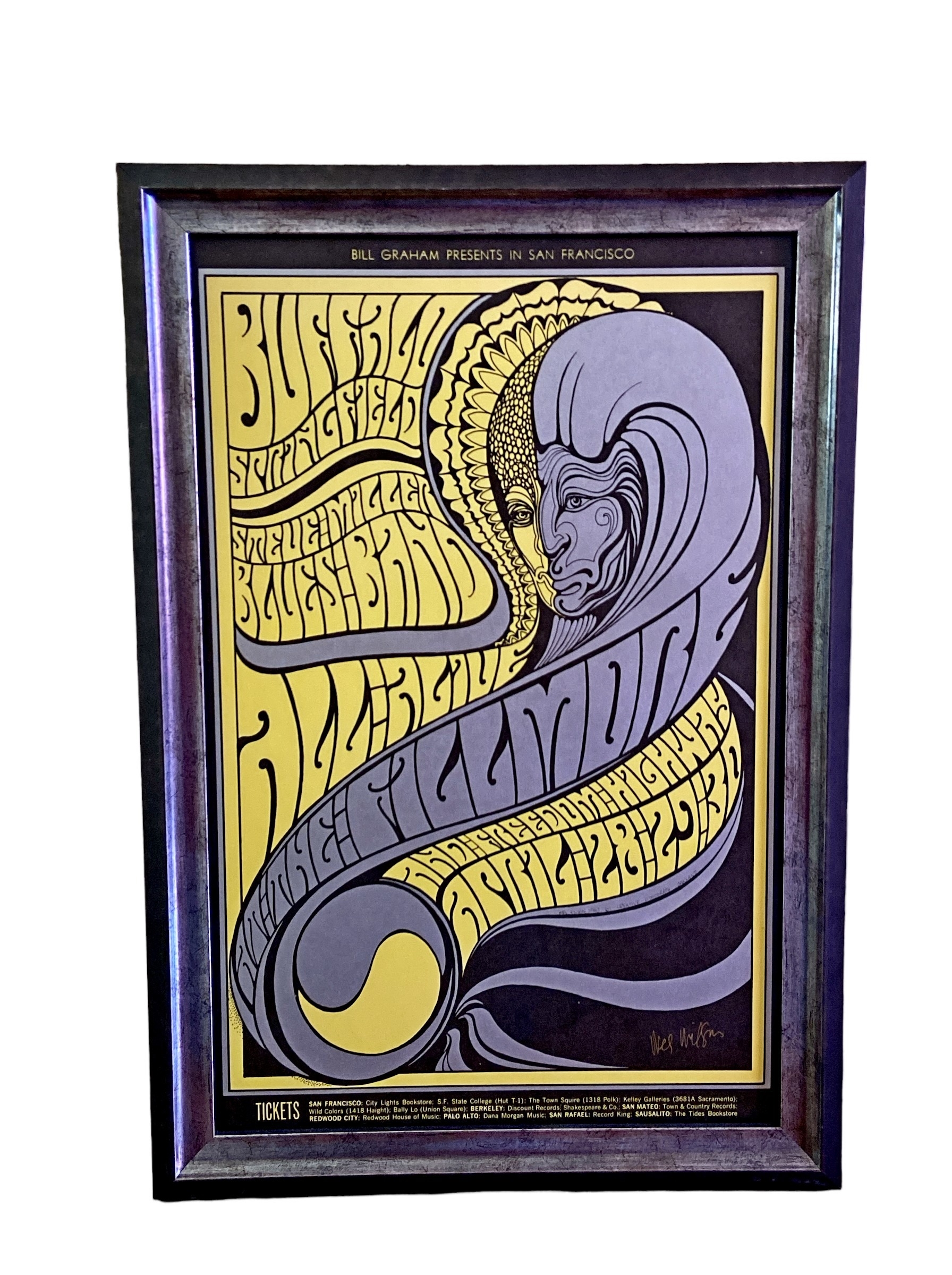 Steve Miller | WES WILSON Signed 1967 BUFFALO SPRINGFIELD The STEVE ...