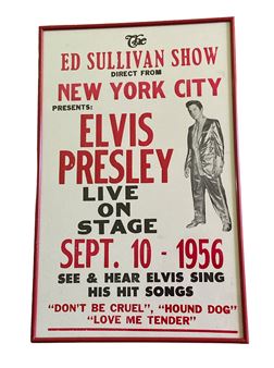 Ed Sullivan | ELVIS PRESLEY Poster for ED SULLIVAN Show 1956 (1956 ...
