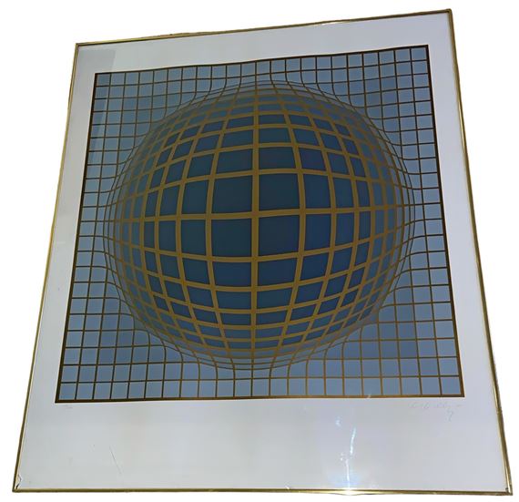 Victor Vasarely | VASARELY Kinetic Composition, Silver Sphere | MutualArt