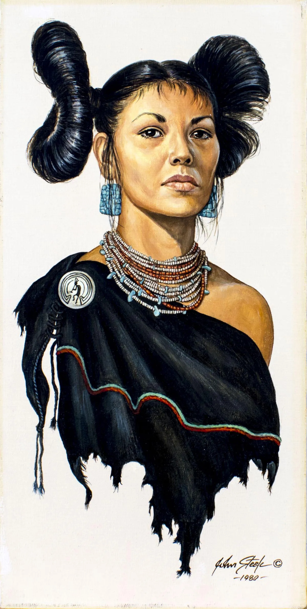 John Steele | Portrait of Indian Woman - Hopi Maiden (1980) | MutualArt