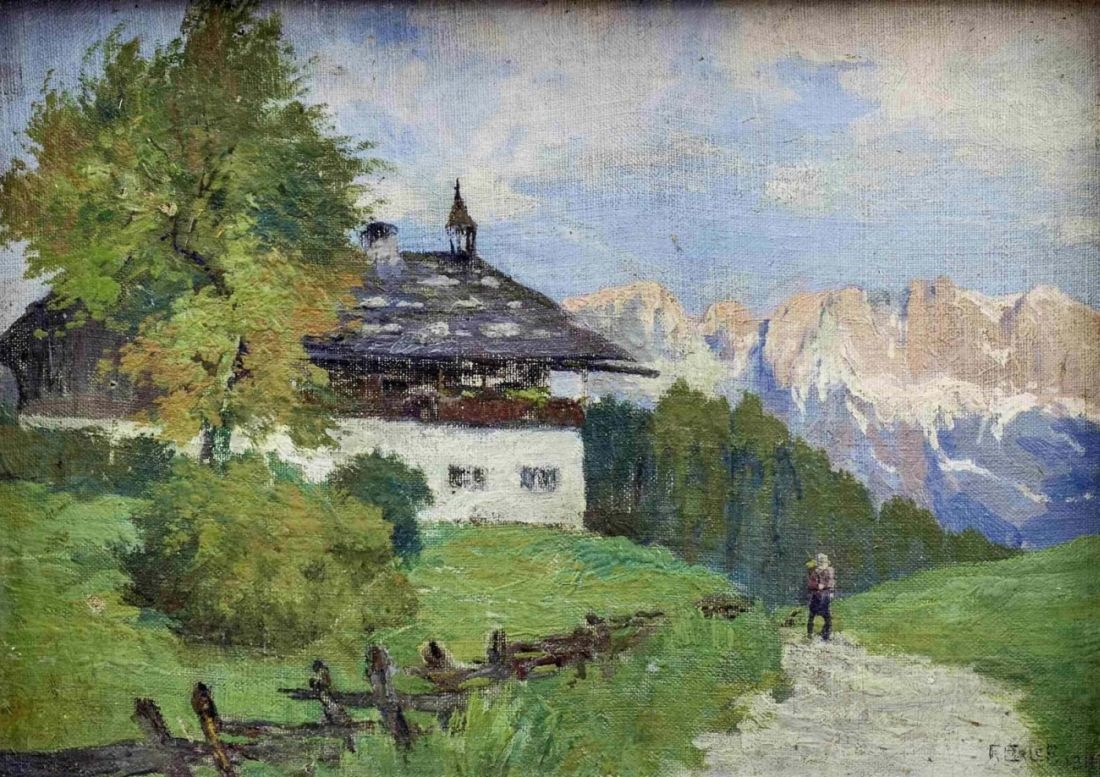 Fritz Erler | Fritz: Bauernhof in den Bergen | MutualArt