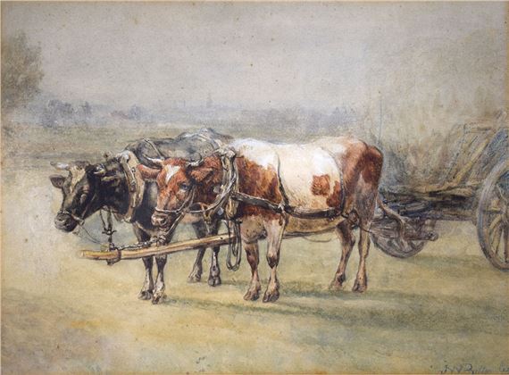 John William Bottomley | Two oxen | MutualArt