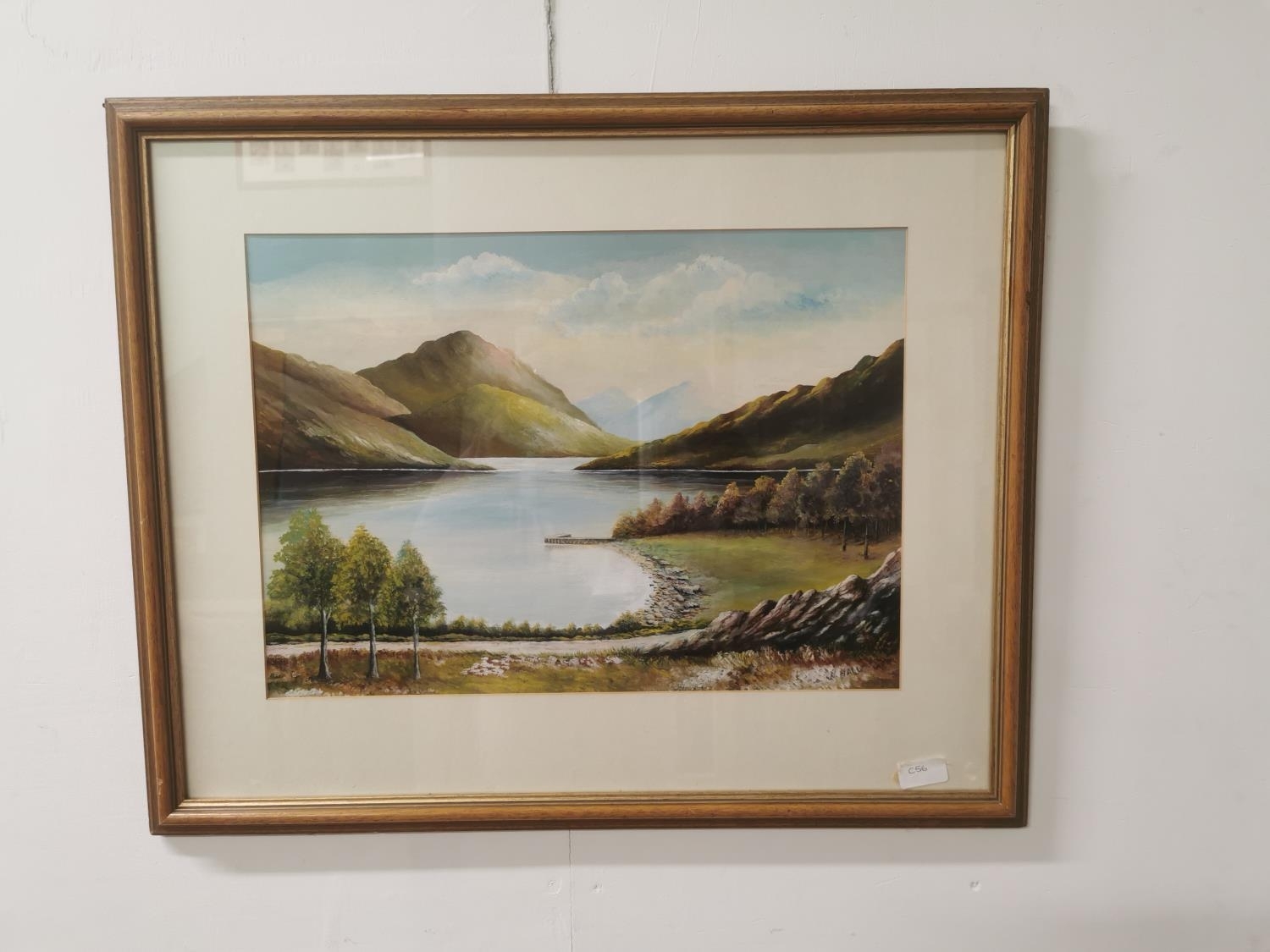 W. Hall | Mountain Lake Scene | MutualArt