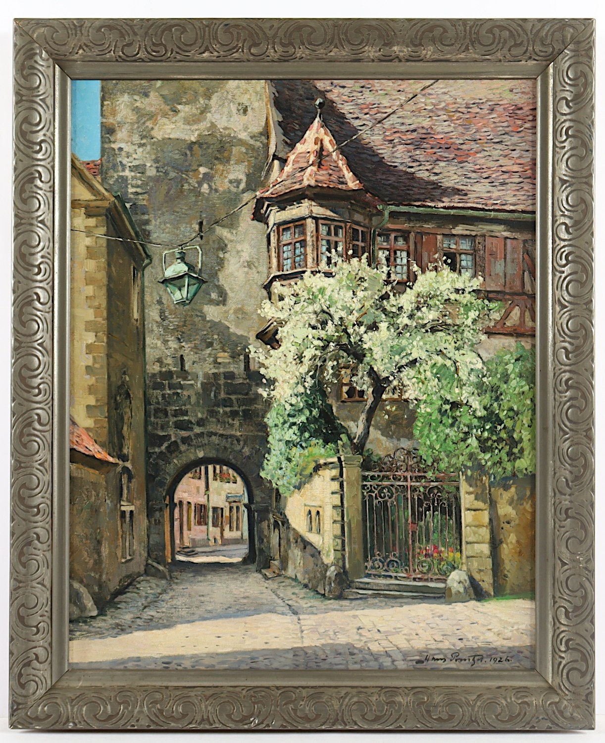 Hans Prentzel | Am weißen Turm in Rothenburg (1926) | MutualArt