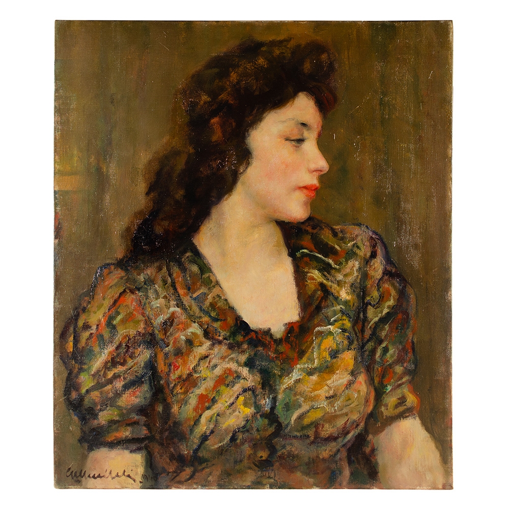 Giulio Vito Musitelli | PORTRAIT OF A YOUNG WOMAN (1940) | MutualArt