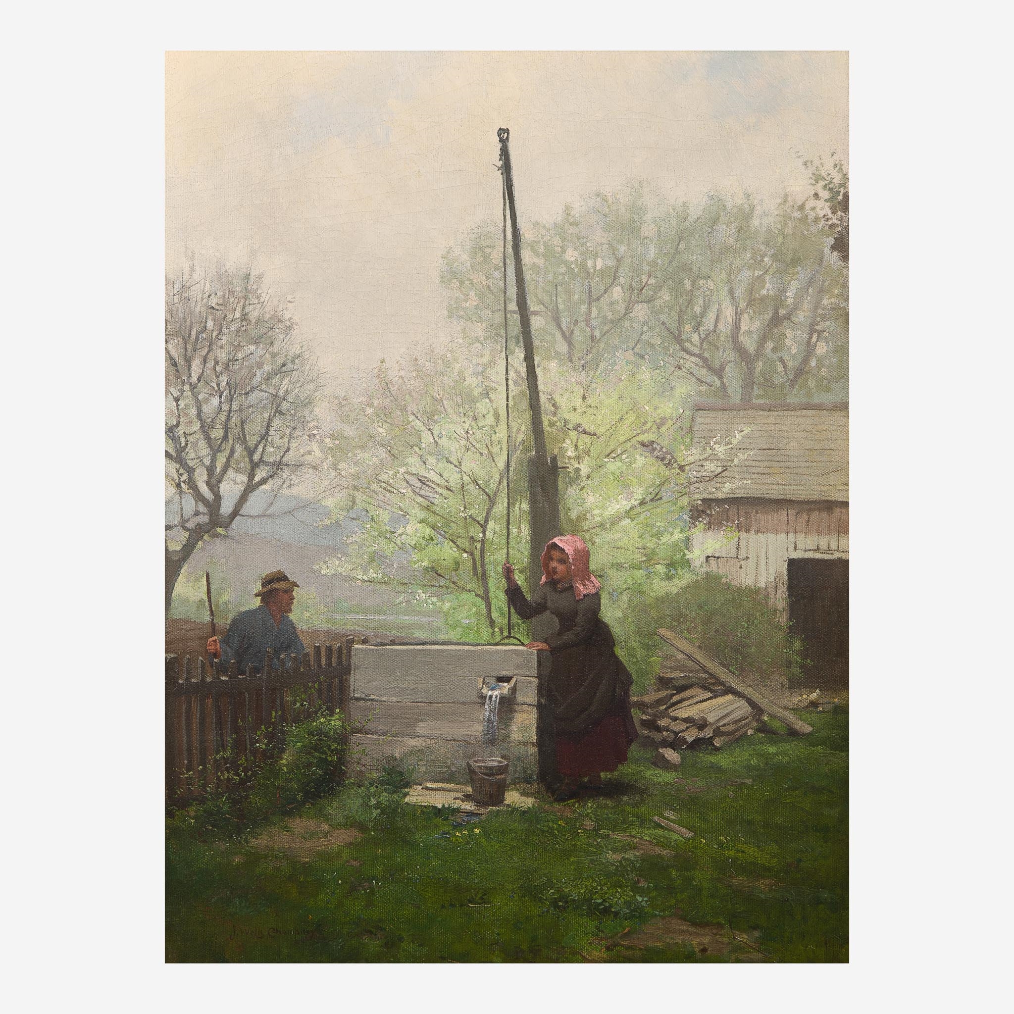 James Wells Champney | At the Well | MutualArt
