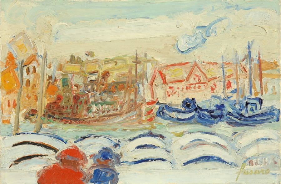Jean Fusaro | The quay of the navy (Sète) OIL on canvas Signed lower ...