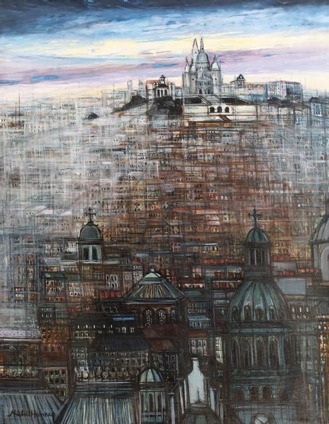 Michel Henry | The roofs of Paris OIL on canvas Signed lower left ...