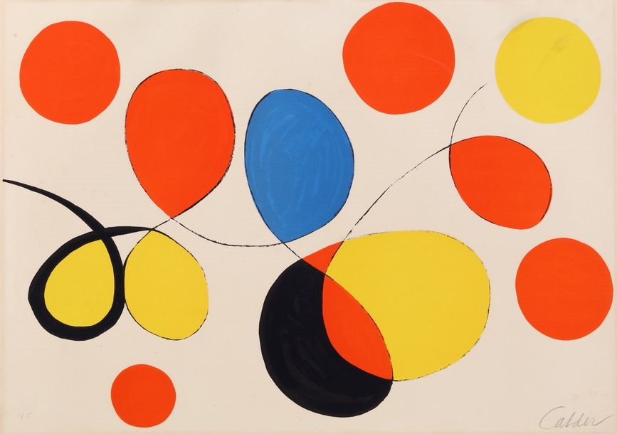 Alexander Calder | Spirals and colors LITHOGRAPHY on PAPER Signed in ...
