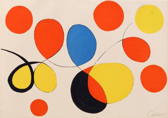 Alexander Calder | Spirals and colors LITHOGRAPHY on PAPER Signed in ...