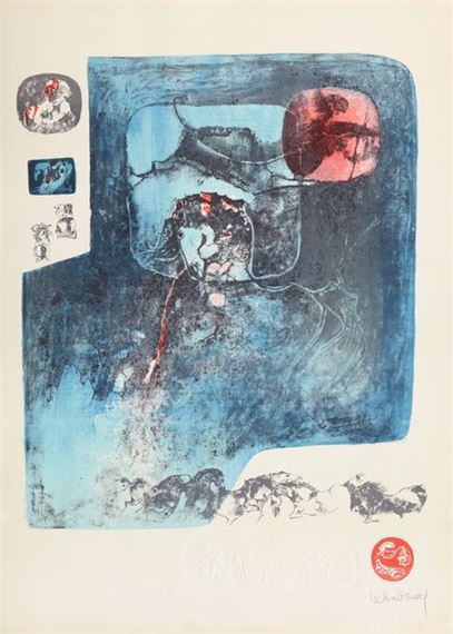 Lebadang | Untitled ESTAMPE and RELIEF on PAPER Signed lower right 75 ...