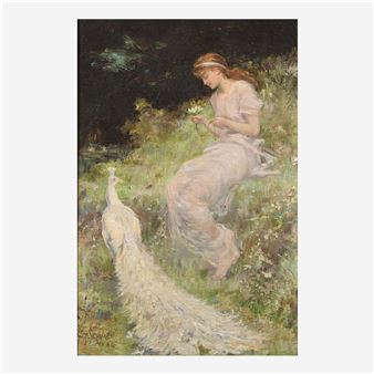 Frederick Stuart Church | Hollyhocks (1912) | MutualArt