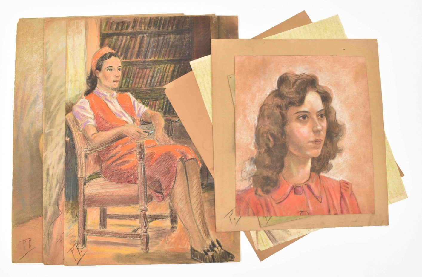 Piet Peters | Collection of 21 pastel portraits,1920s/'30s | MutualArt