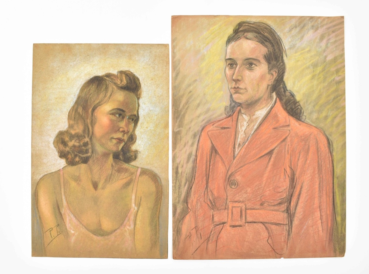 Piet Peters | Collection of 21 pastel portraits,1920s/'30s | MutualArt