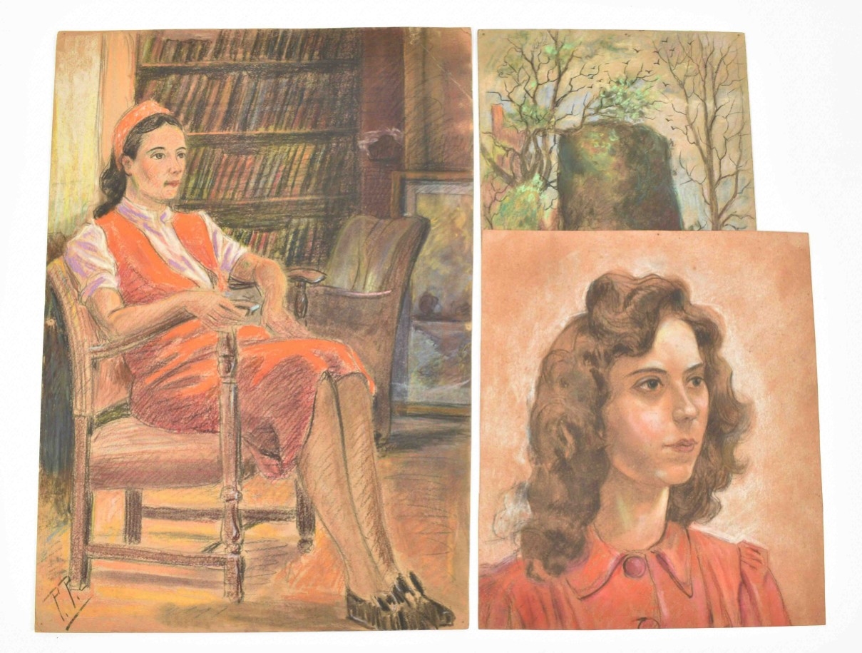 Piet Peters | Collection of 21 pastel portraits,1920s/'30s | MutualArt