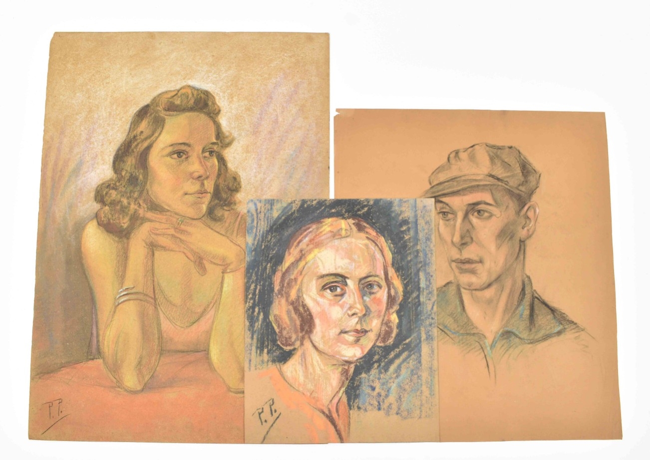Piet Peters | Collection of 21 pastel portraits,1920s/'30s | MutualArt