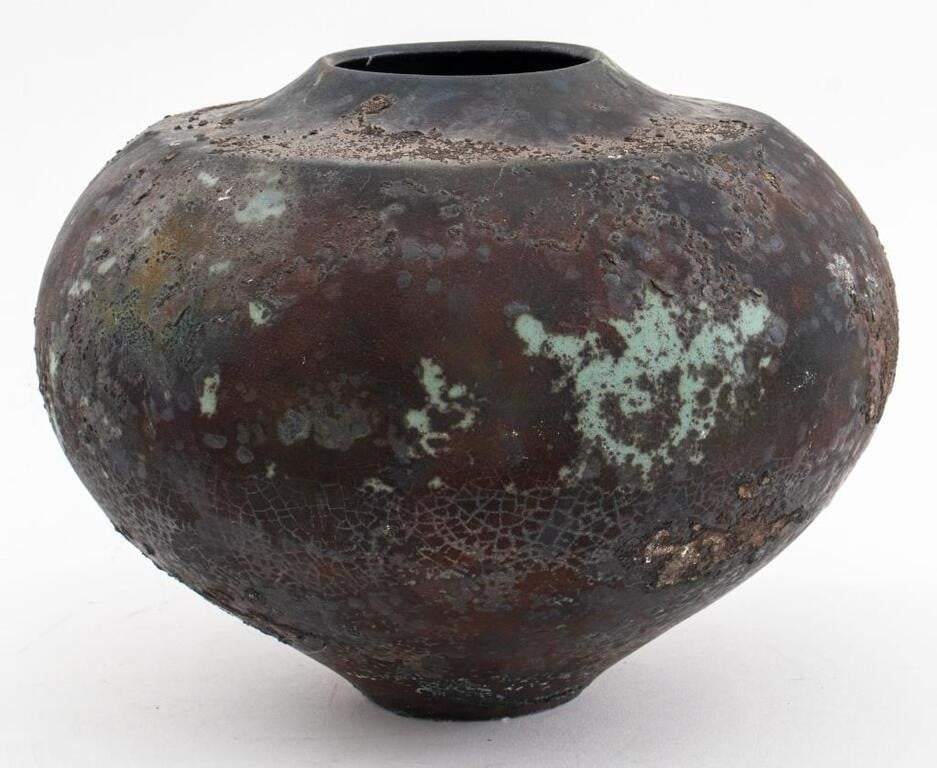 Tony Evans | Anthony Evans, Raku Vase, 20th c. | MutualArt