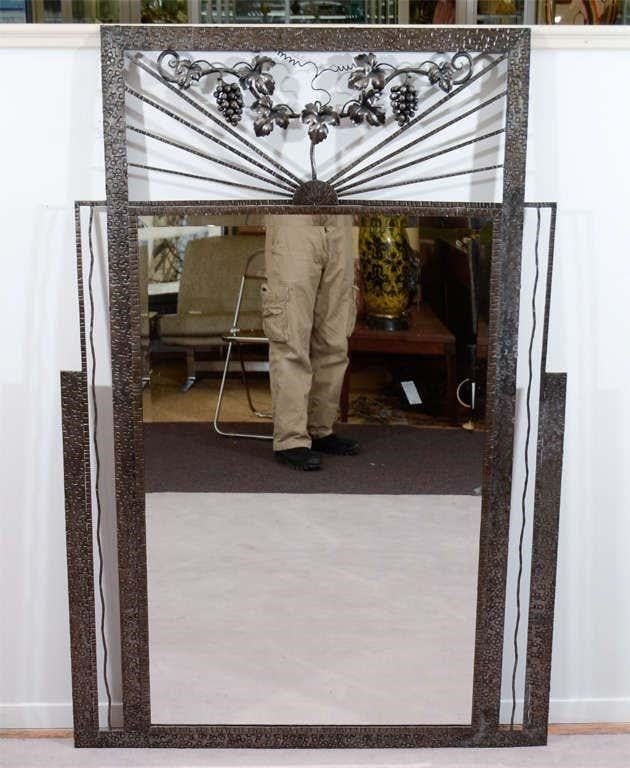 Edgar Brandt | Brandt Style Art Deco Iron Grape & Leaves Mirror | MutualArt
