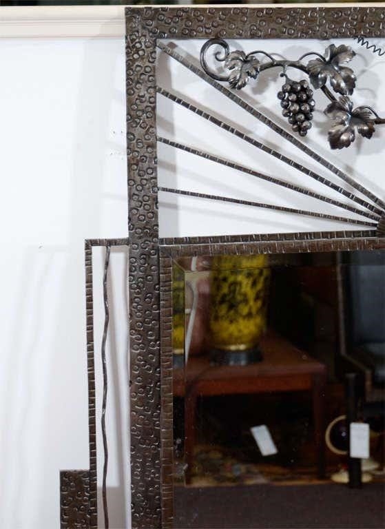 Edgar Brandt | Brandt Style Art Deco Iron Grape & Leaves Mirror | MutualArt
