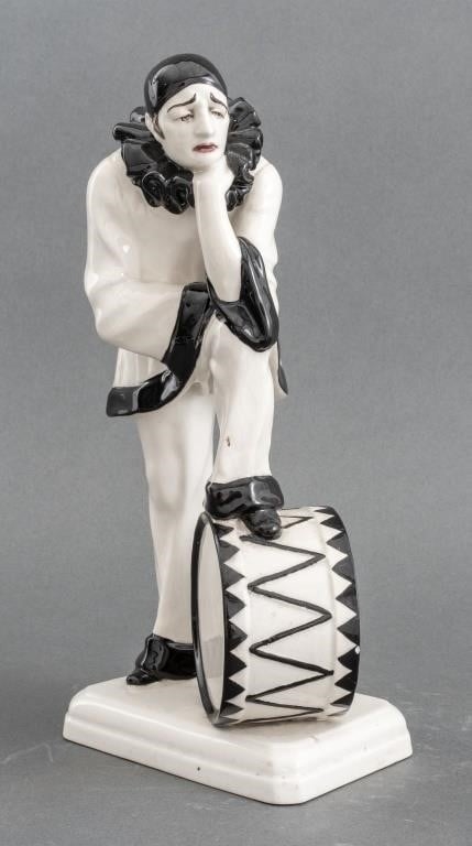 Stella Bloch | Stella Bloch Porcelain Figure of Pierrot,1920s | MutualArt