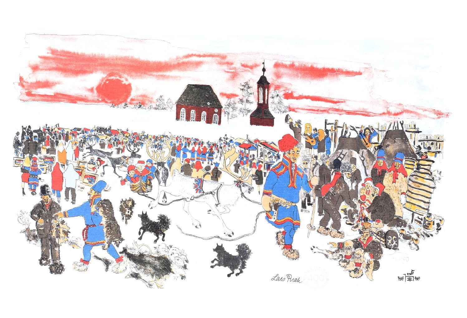 Lars Pirak | Jokkmokk market. (1932 - 2008) | MutualArt