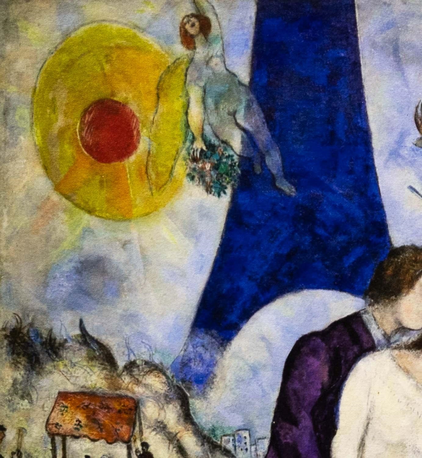 Marc Chagall | Bride and Groom of the Eiffel Tower | MutualArt