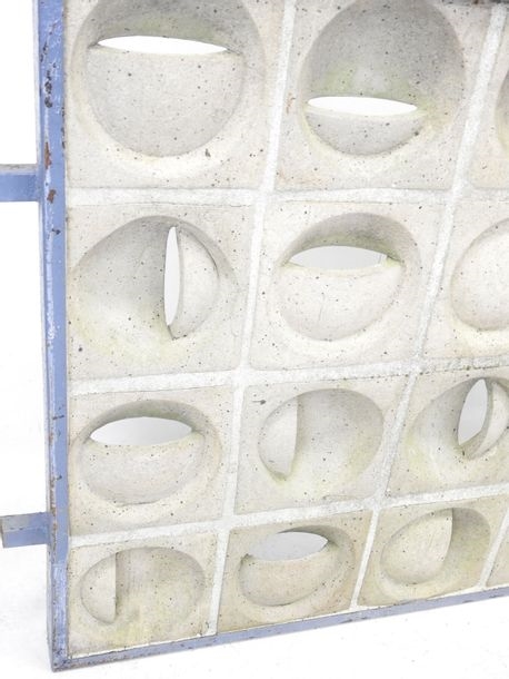 Pierre Digan | Claustra made of 24 openwork tiles in raw sandstone ...