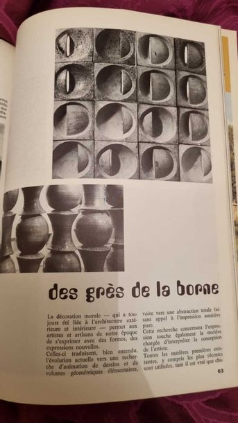 Pierre Digan | Claustra made of 24 openwork tiles in raw sandstone ...