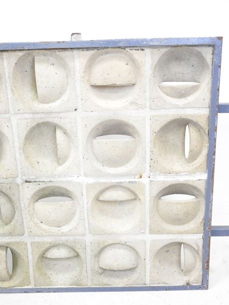 Pierre Digan | Claustra made of 24 openwork tiles in raw sandstone ...