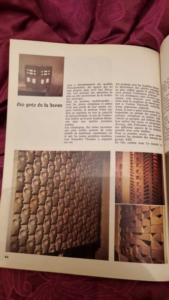 Pierre Digan | Claustra made of 24 openwork tiles in raw sandstone ...